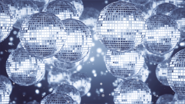 Silver Disco Ball Background